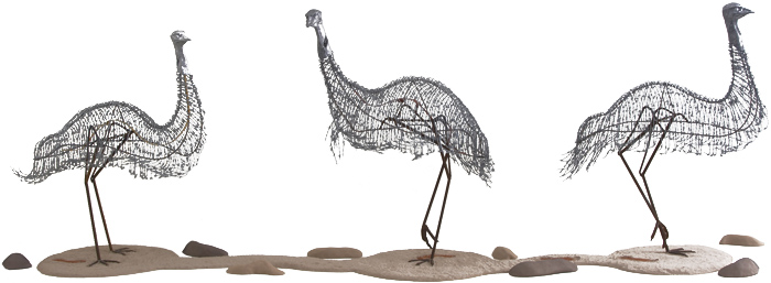 有刺鉄線と亜鉛メッキ線の彫刻*Insteading | ICIB Information